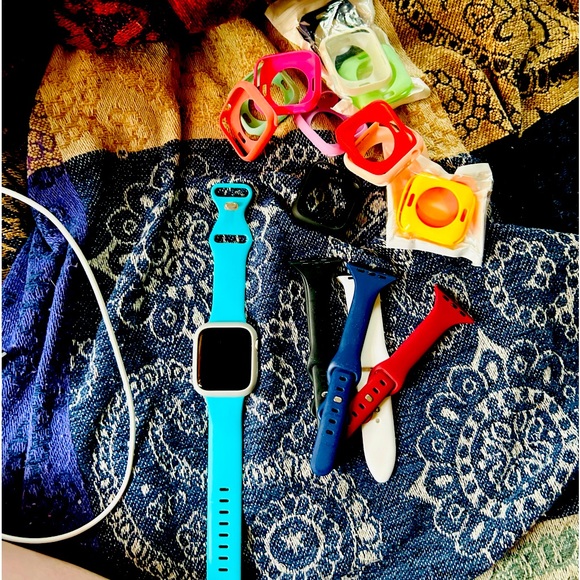 Wearables | Apple Watch 4 And 5 Bands Charger And 13 Silicone Cases ...